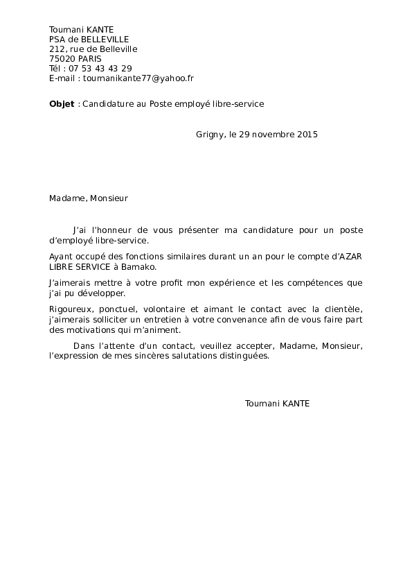 Employée de libre-service