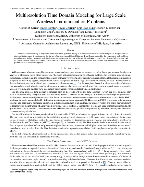(PDF) Multiresolution time domain modeling for large scale wireless communication problems