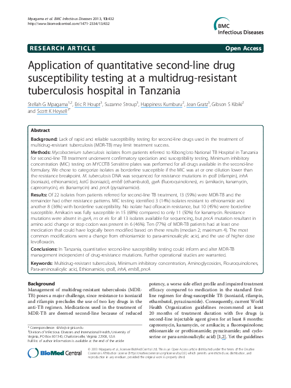(PDF) Application of quantitative second-line drug susceptibility ...