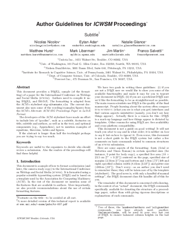 (PDF) Author Guidelines for ICWSM Proceedings
