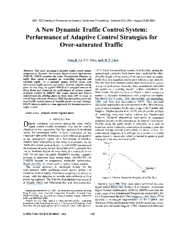 (PDF) Dynamic Traffic Control System for Over-Saturated Traffic ...