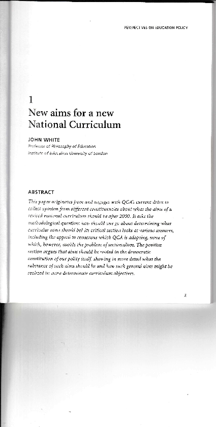 (PDF) 'New aims for a new national curriculum'. (1998)