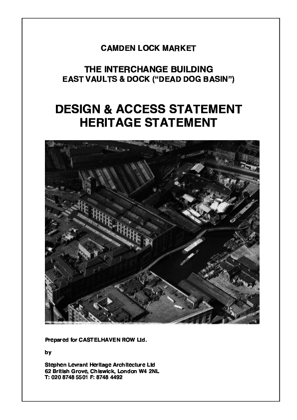 (PDF) THE INTERCHANGE BUILDING DESIGN & ACCESS STATEMENT HERITAGE STATEMENT