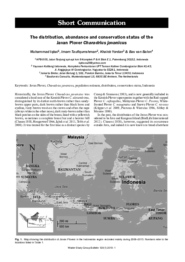 (PDF) The distribution, abundance and conservation status of the Javan ...