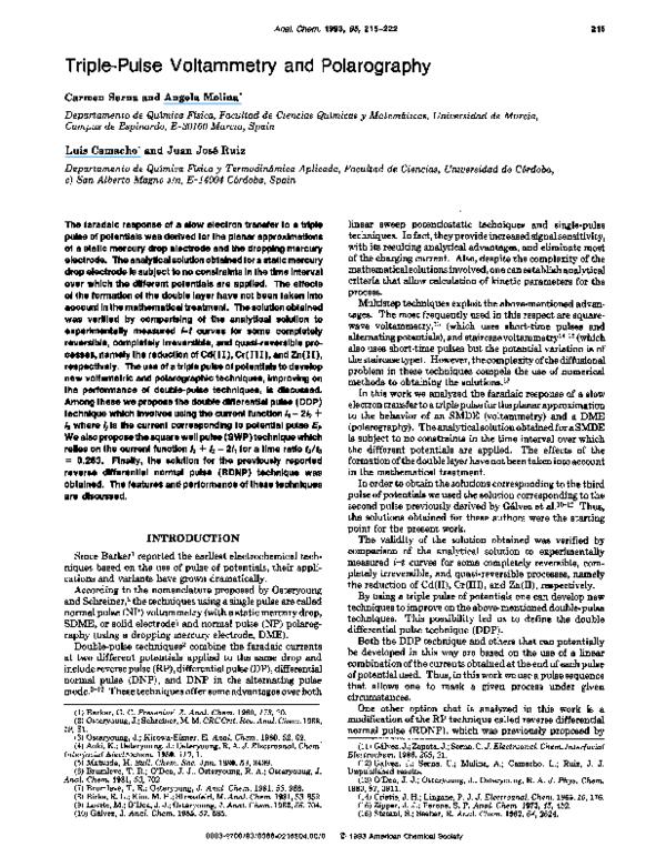 (PDF) Triple-pulse voltammetry and polarography | Juan Ruiz Ramírez - Academia.edu