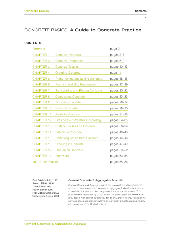 (PDF) CONCRETE BASICS A Guide to Concrete Practice