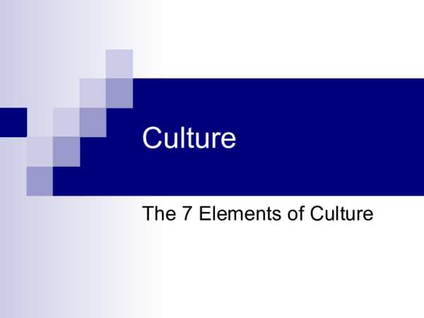 (PPT) Elements of Culture