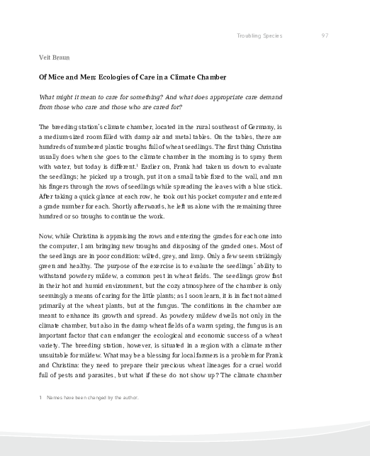 (PDF) Of Mice and Men: Ecologies of Care in a Climate Chamber