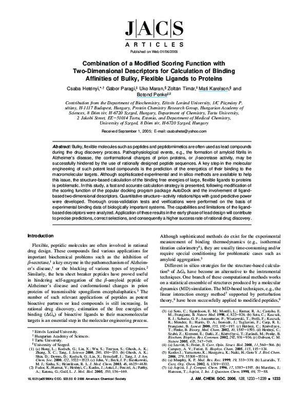 (PDF) Combination of a Modified Scoring Function with Two-Dimensional Descriptors for ...