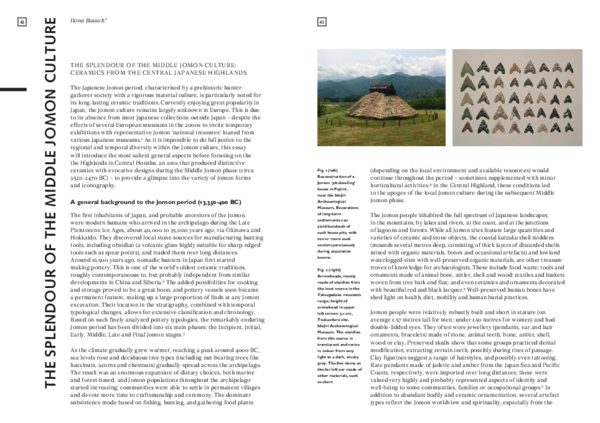 (PDF) The splendour of the Middle Jomon culture: ceramics from the ...