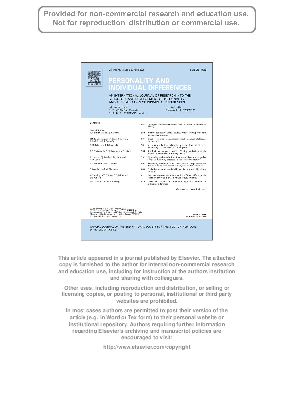 Pdf Predicting Romantic Relationship Satisfaction From Life History