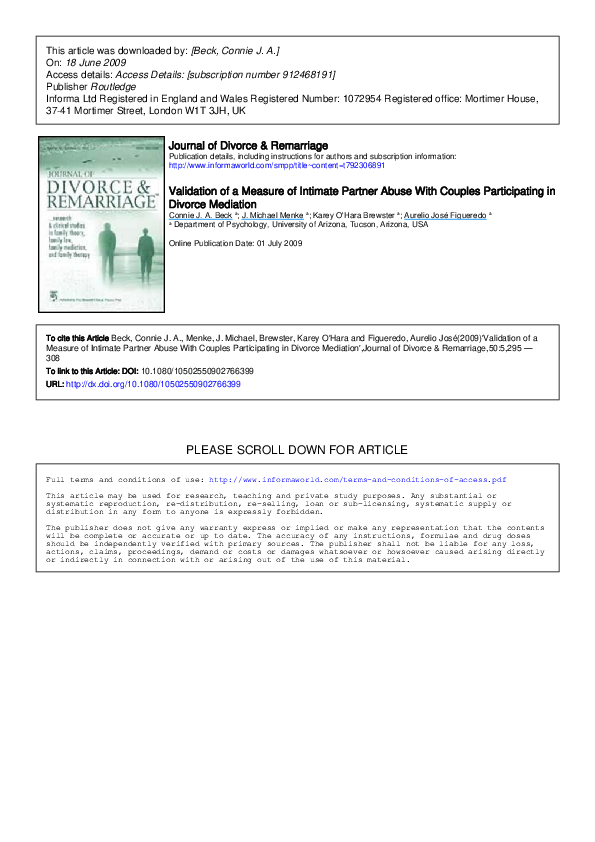 (PDF) The Relationship Behavior Rating Scale: validation and expansion ...