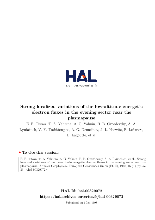 (PDF) Pitch-angle distribution evolution of energetic electrons in the inner radiation belt and ...