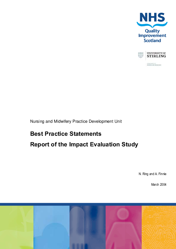 (PDF) Best Practice Statements: Report of the Impact Evaluation Study ...