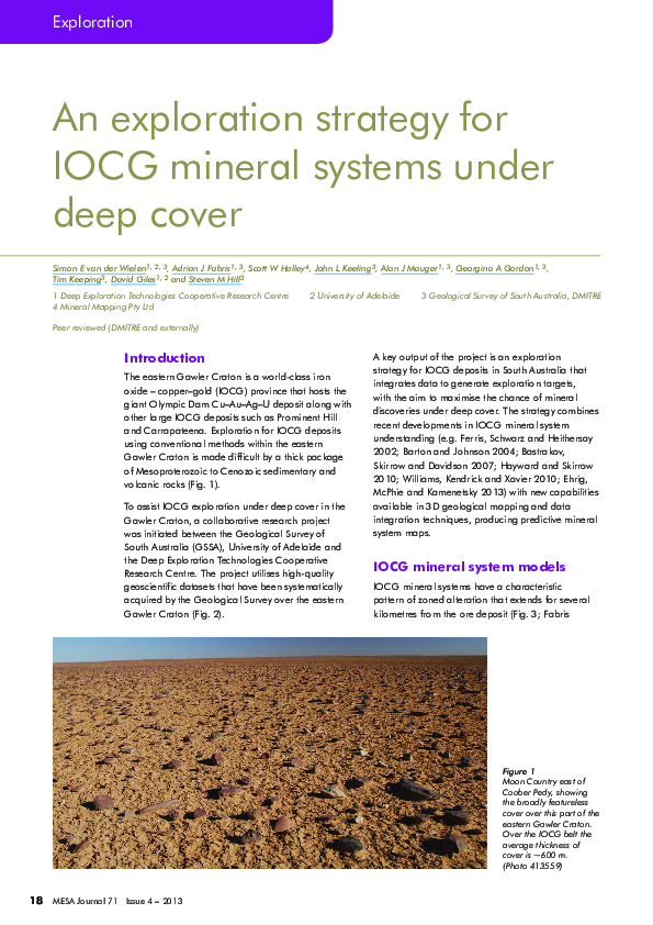 (PDF) An exploration strategy for IOCG mineral systems under deep cover