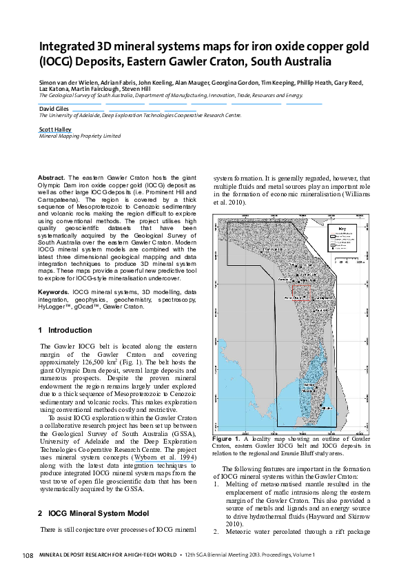 (PDF) Integrated 3D Mineral Systems Maps for Iron Oxide Copper Gold ...