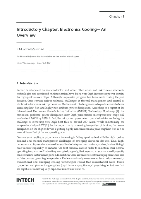 (PDF) Electronics Cooling—An Overview
