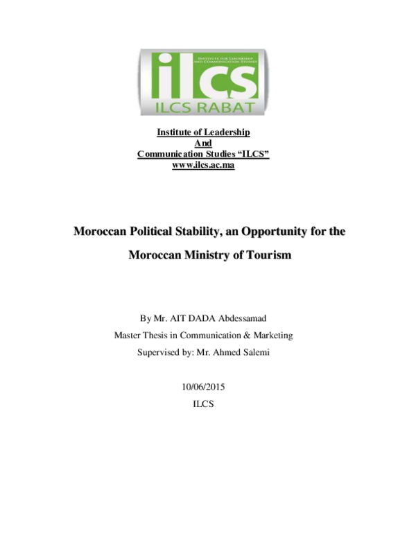 (PDF) Moroccan Political Stability, an Opportunity for the Moroccan ...