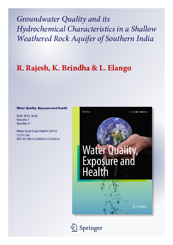 (PDF) Hydrochemical characteristics of groundwater in the plains of Phalgu River in Gaya, Bihar ...