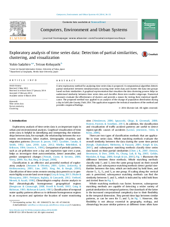 Pdf Exploratory Analysis Of Time Series Data Detection Of Partial