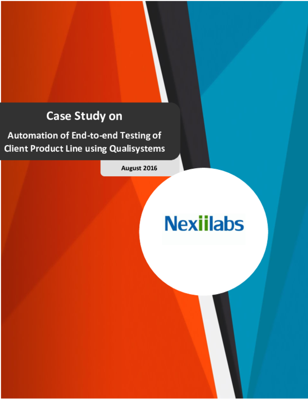 (PDF) Case Study on Automation of End-to-end Testing of Client Product ...