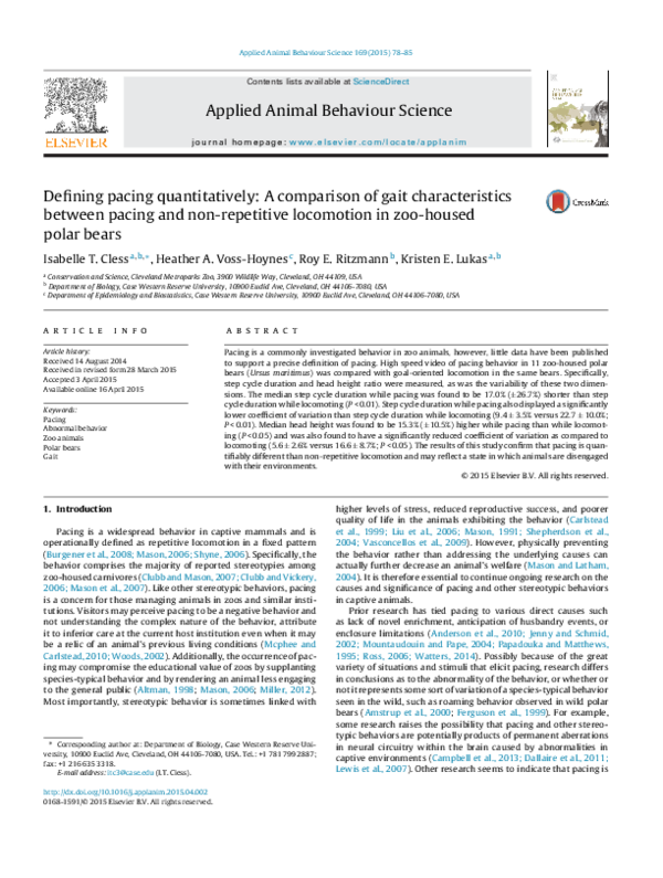 (PDF) Defining pacing quantitatively: A comparison of gait ...