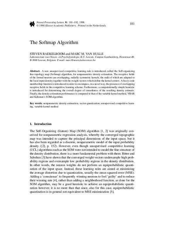 (PDF) The Softmap Algorithm