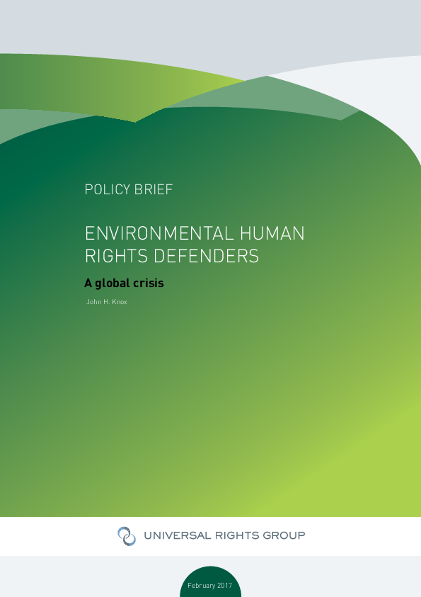 (PDF) Environmental human rights defenders (EHRDs): risking their today ...