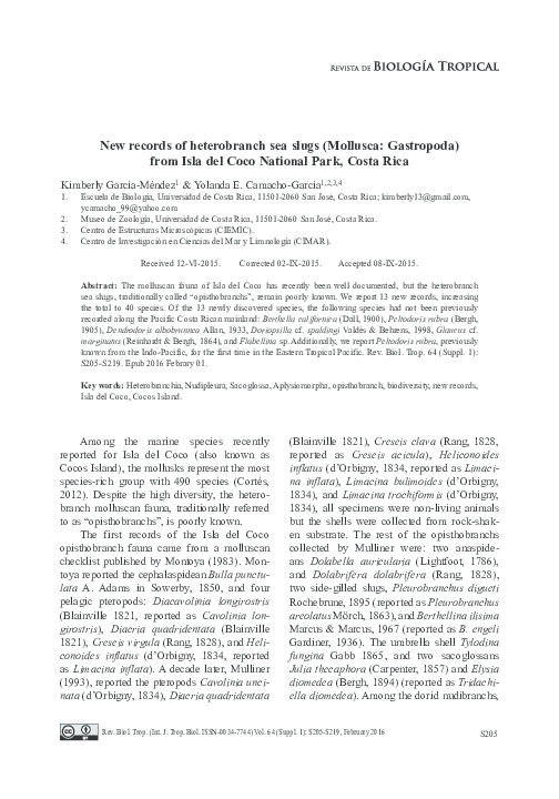 (PDF) New records of heterobranch sea slugs (Mollusca: Gastropoda) from ...