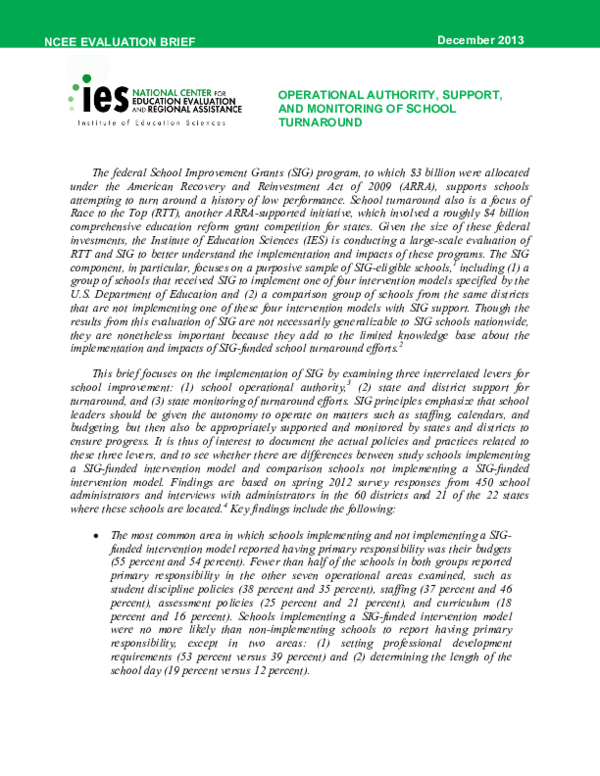 (PDF) Operational Authority, Support, and Monitoring of School ...