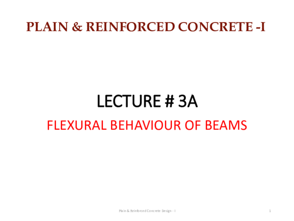 (PDF) LECTURE # 3A PLAIN & REINFORCED CONCRETE -I