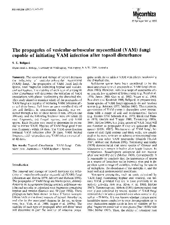 (PDF) The propagules of vesicular-arbuscular mycorrhizal (VAM) fungi ...