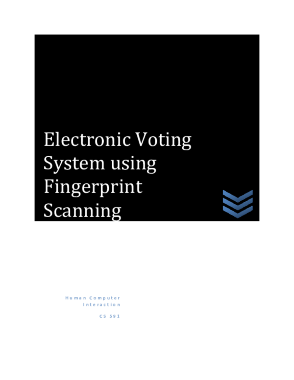 (PDF) Electronic Voting System using Fingerprint Scanning INTRODUCTION
