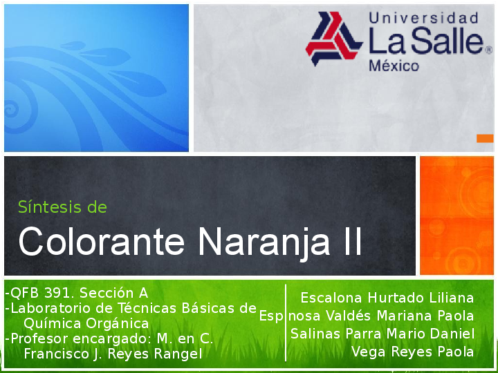 (PPT) Sintesis de naranja ii