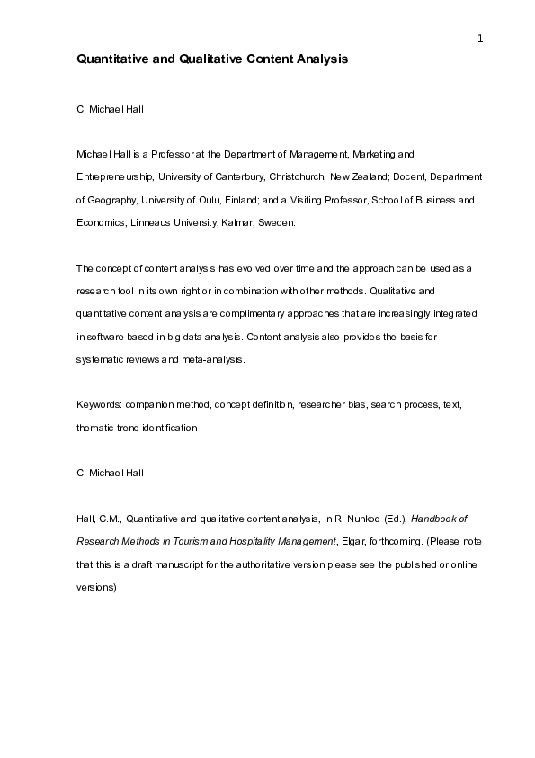 Doc Quantitative And Qualitative Content Analysis