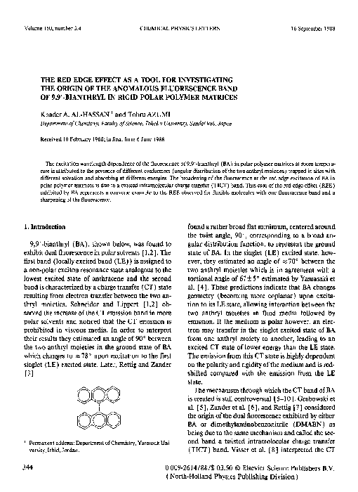 (PDF) The red edge effect as a tool for investigating the origin of the ...