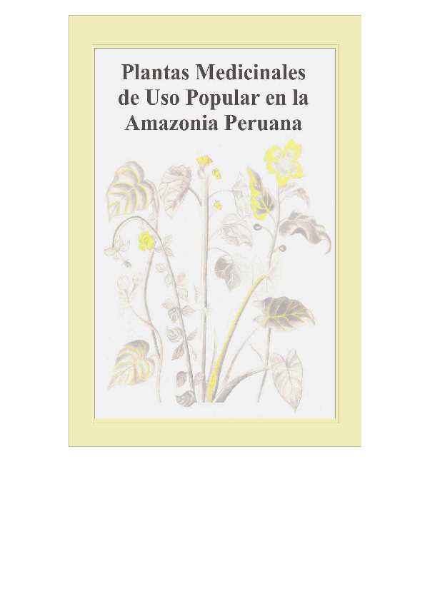 (PDF) Plantas medicinales de la selva peruana