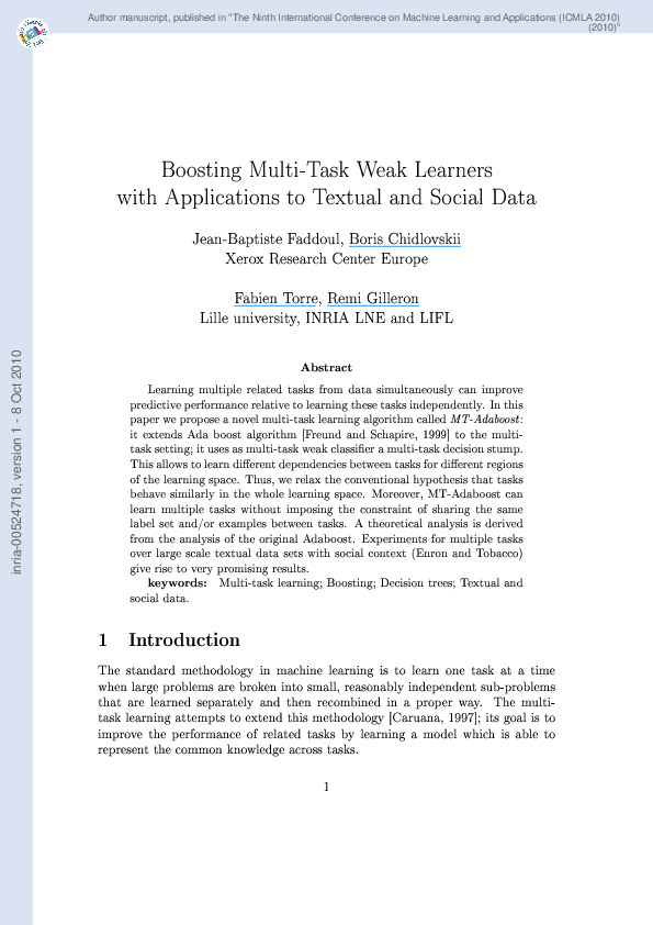 (PDF) Boosting Multi-Task Weak Learners with Applications to Textual ...