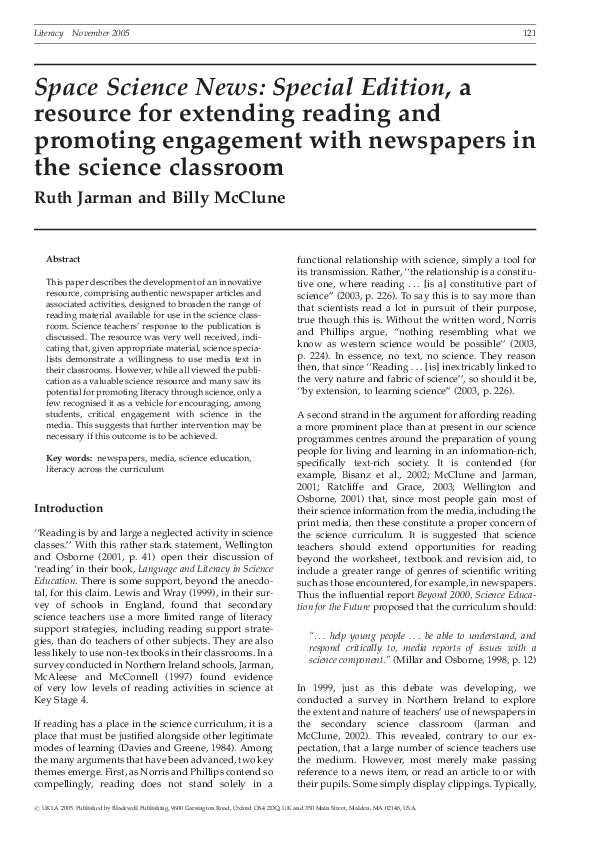 (PDF) Space Science News: Special Edition, a resource for extending ...