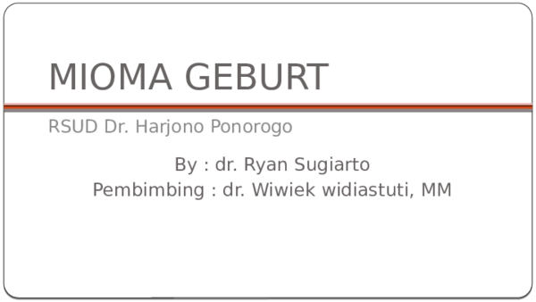 (PPT) Mioma-Geburt