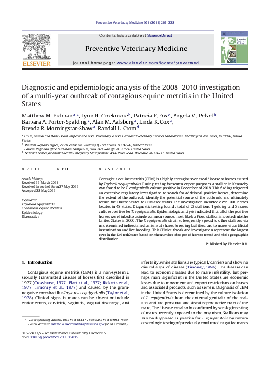 (PDF) Diagnostic and epidemiologic analysis of the 2008-2010 ...
