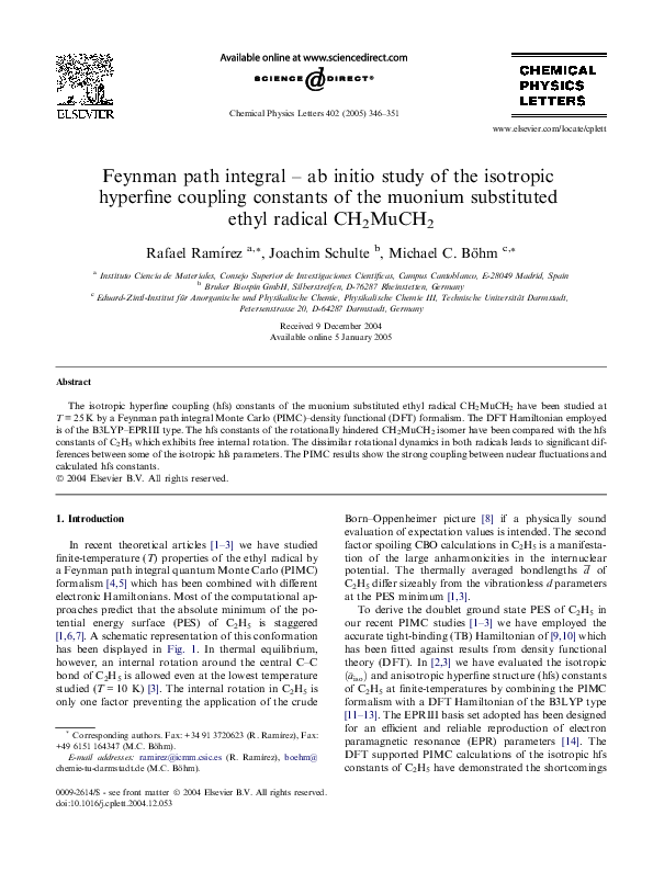 (PDF) Feynman path integral – ab initio study of the isotropic ...