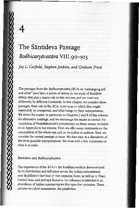 (PDF) The Santideva Passage: Bodhicaryavatara VIII. 90-103