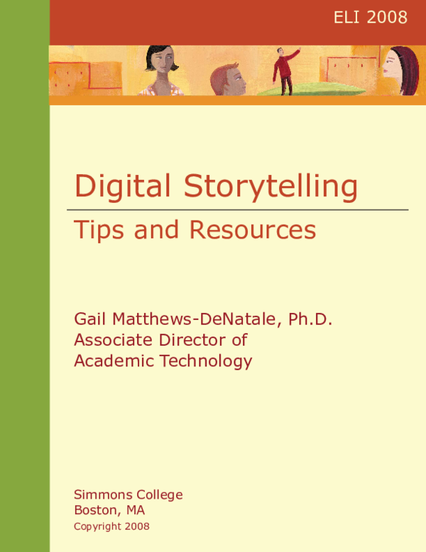 (PDF) Digital Storytelling Tips and Resources