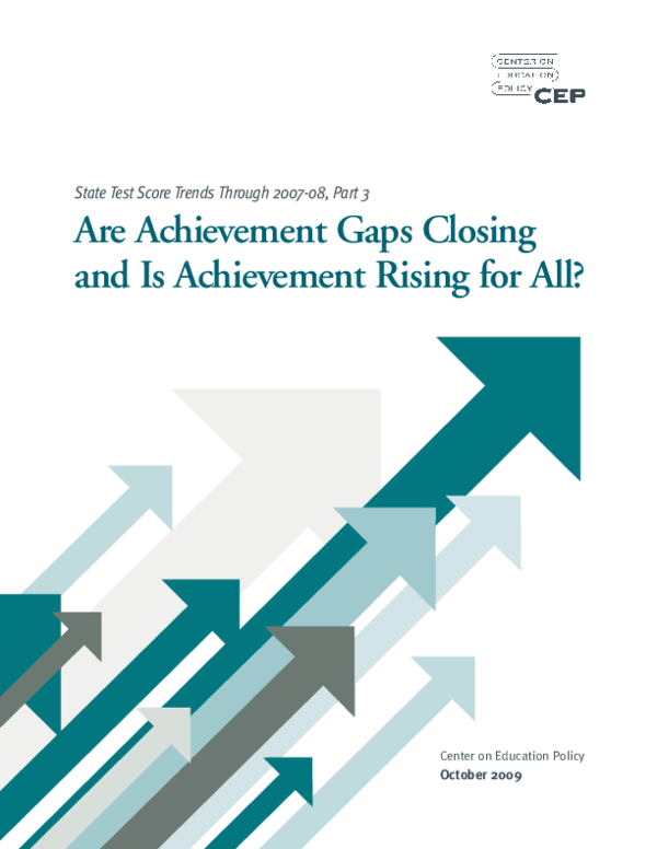 (PDF) State Test Score Trends through 2007-08, Part 3: Are Achievement ...