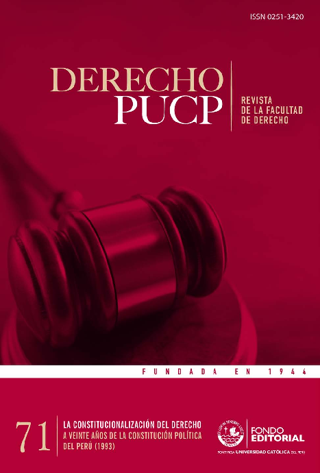 (PDF) Derecho PUCP N° 71: The Constitutionalization of Peruvian Law ...
