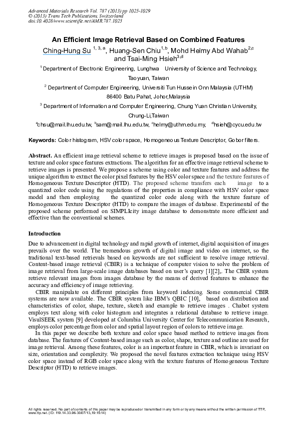 (PDF) An Efficient Image Retrieval Based on Combined Features