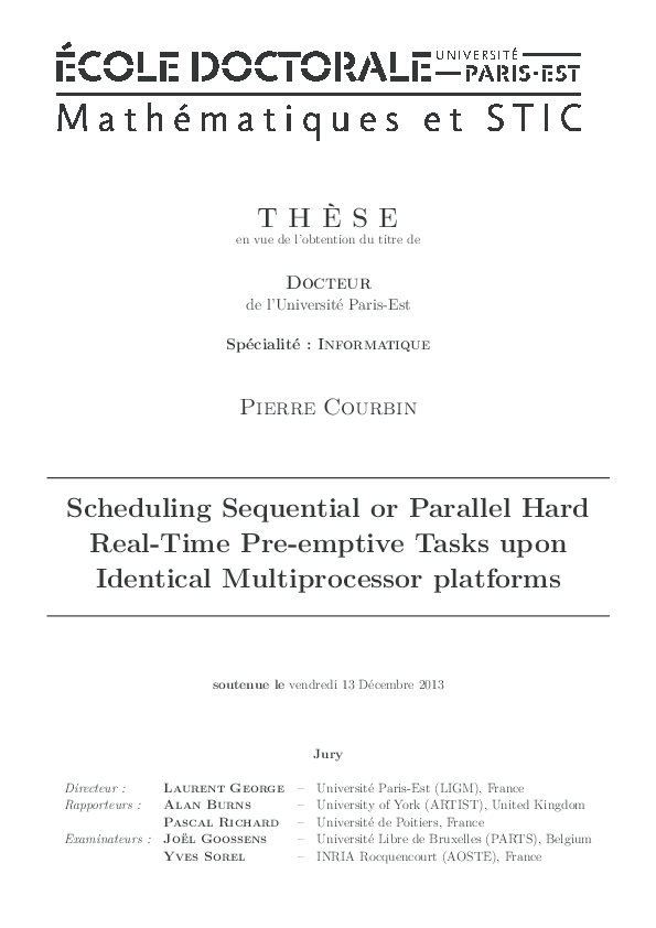 (PDF) Scheduling Sequential or Parallel Hard Real-Time Pre-emptive ...