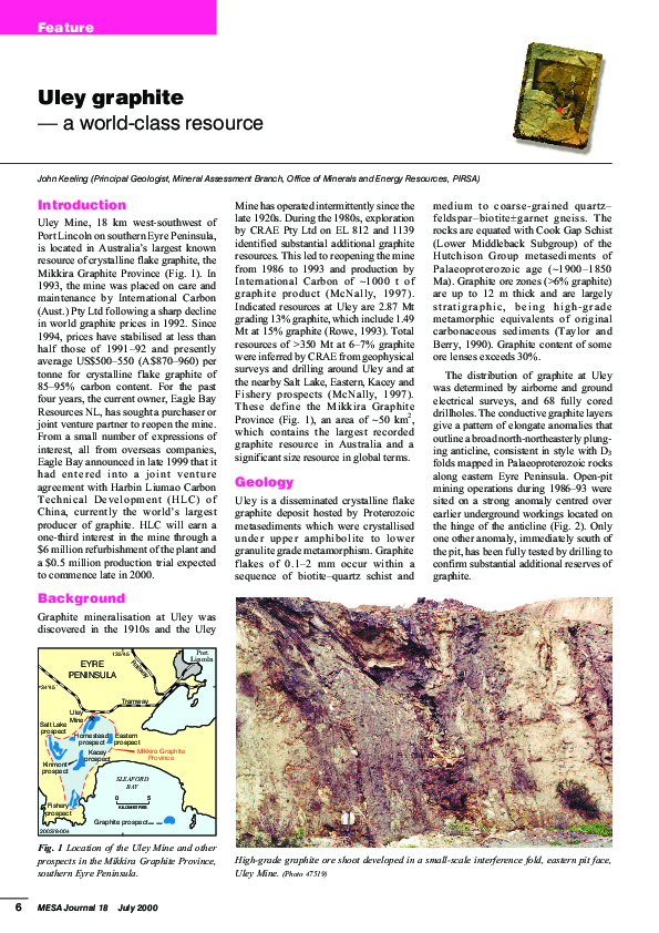 (PDF) Uley graphite - a world-class resource