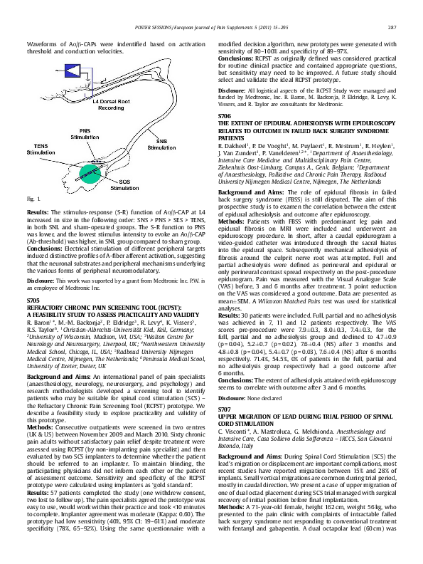 (PDF) S706 the Extent of Epidural Adhesiolysis with Epiduroscopy ...